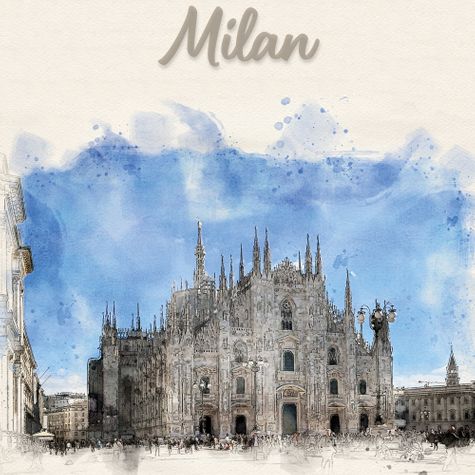 Italy: Milan Print and Cut 12 x 12 Paper