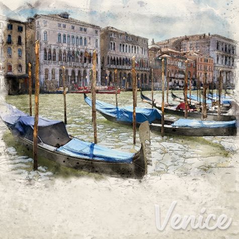 Italy: Venice Print and Cut 12 x 12 Paper
