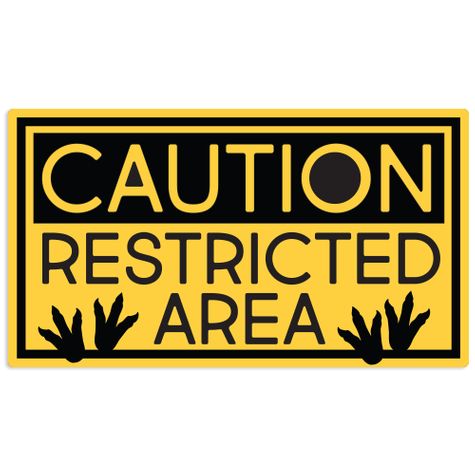 Jurassic: Restricted Area Laser Die Cut