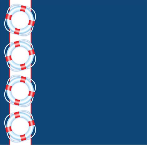 Life Preserver Frame Border 12 x 12 Paper