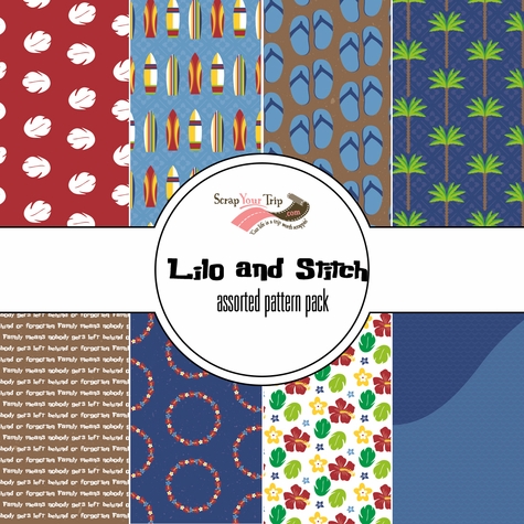 Lilo and Stitch Assorted 12 x 12 Paper Pack