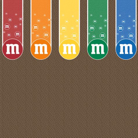 M and M: Wall of Chocolate Print and Cut 12 x 12 Paper