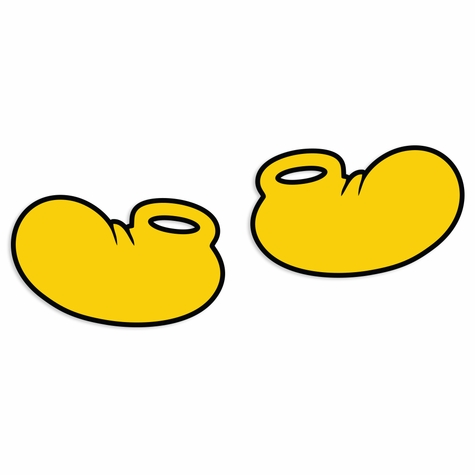 Mickey Mouse Shoe Template