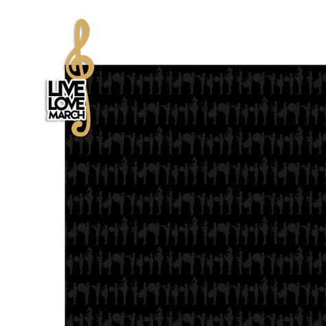 Marching Band: Live Love March 2 Piece Laser Die Cut Kit