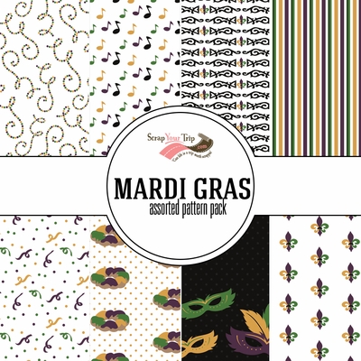 Mardi Gras Scrapbooking!