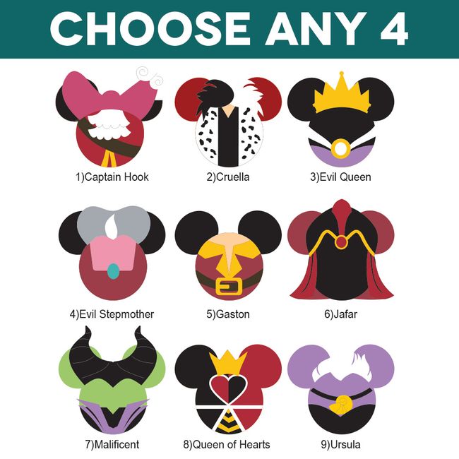 Mickey Heads: Villain Die Cuts