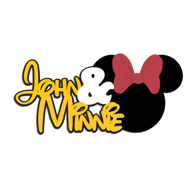 Minnie: Custom Name and Minnie Laser Die Cut