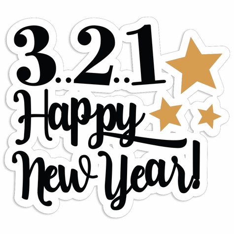 New Years Eve: 3..2..1.. Happy New Year Laser Die Cut
