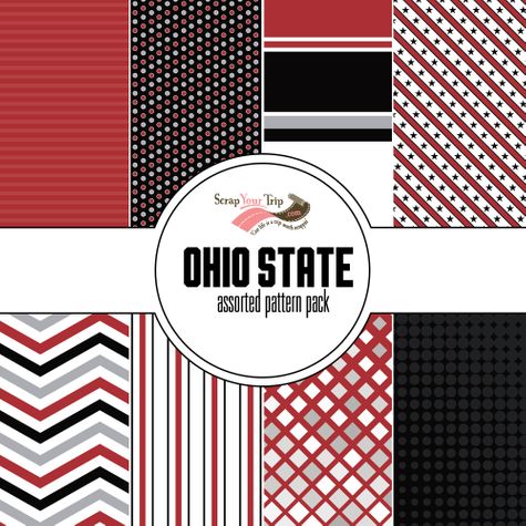 Ohio State Assorted 12 x 12 Paper Pack