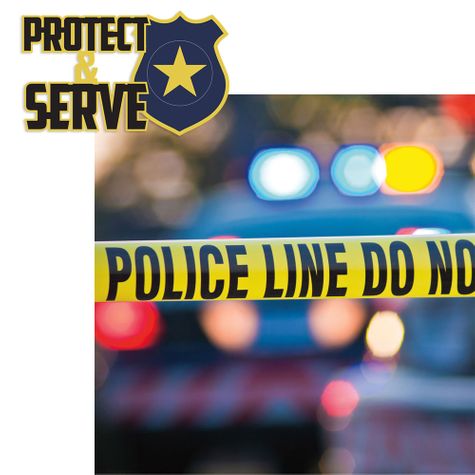 Police: Protect & Serve 2 Piece Laser Die Cut Kit