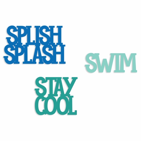 Poolside: Words Embellishment pack