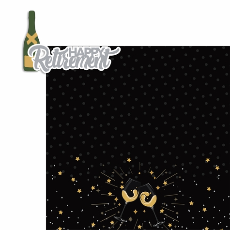 Retire: Happy Retirement 2 Piece Laser Die Cut Kit