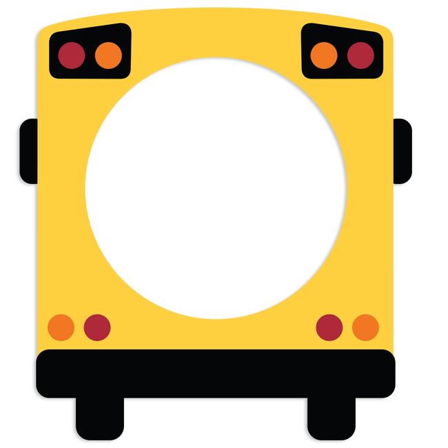 School: School Bus Frame Laser Die Cut