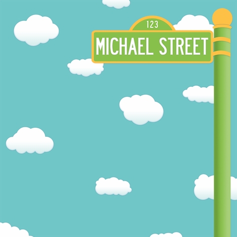 Sesame St Sign Custom Name 12 x 12 Paper