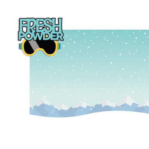 Snowboarding: Fresh Powder 2 Piece Laser Die Cut Kit