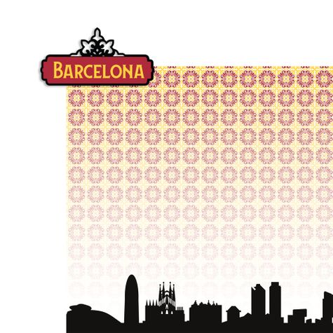 Spain: Barcelona 2 Piece Laser Die Cut Kit