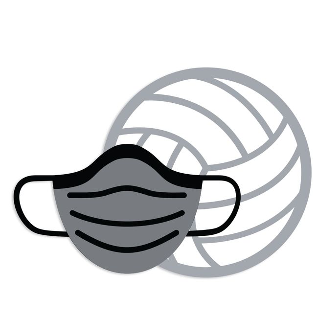 Sports Masks: Volleyball Laser Die Cut