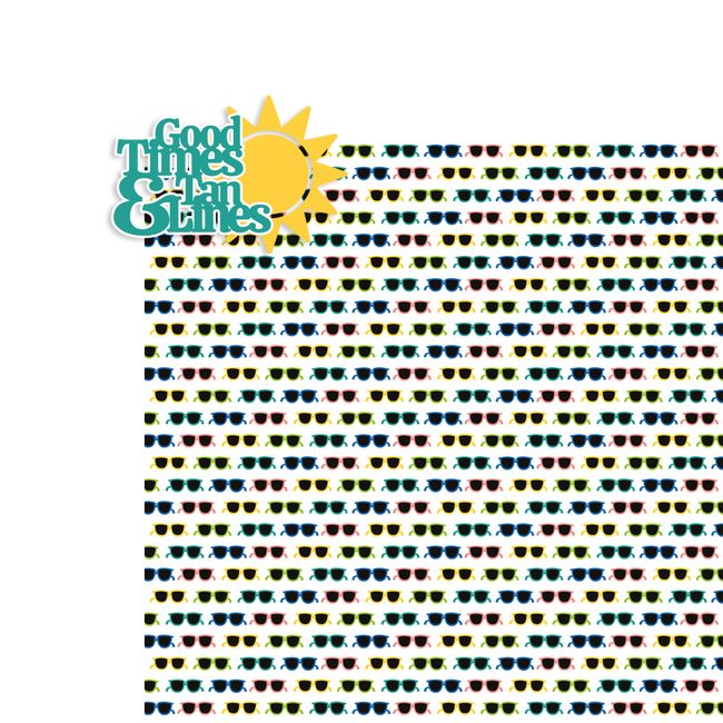Summer: Good Times and Tan Lines 2 Piece Laser Die Cut Kit