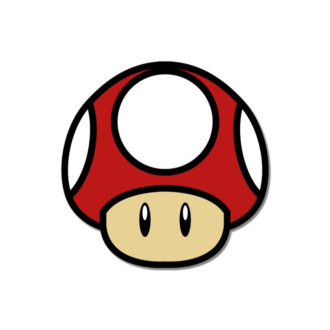 Super Mario: Red Mushroom Laser Die Cut