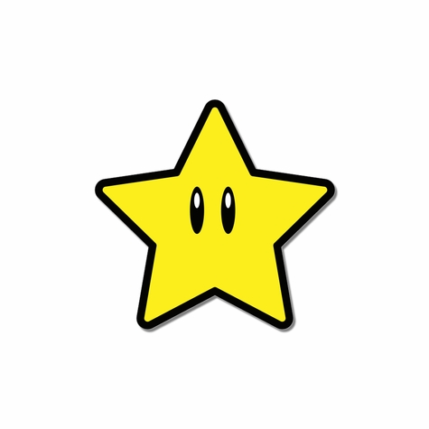 Super Mario: Star Laser Die Cut