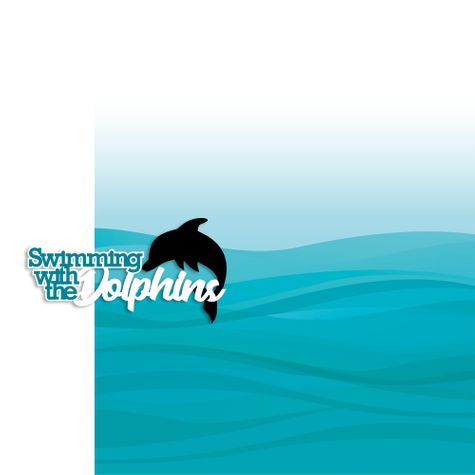 Swimming with Dolphins 2 Piece Laser Die Cut Kit