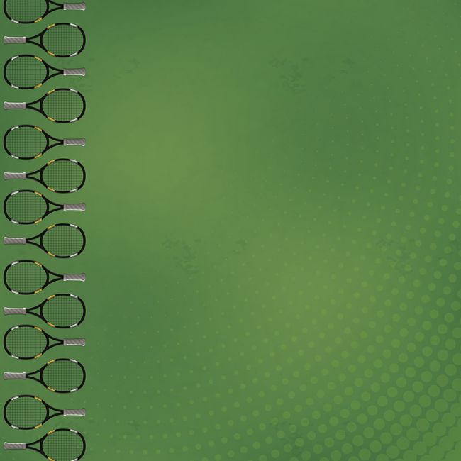 Tennis: Let the Racket 12 x 12 Paper