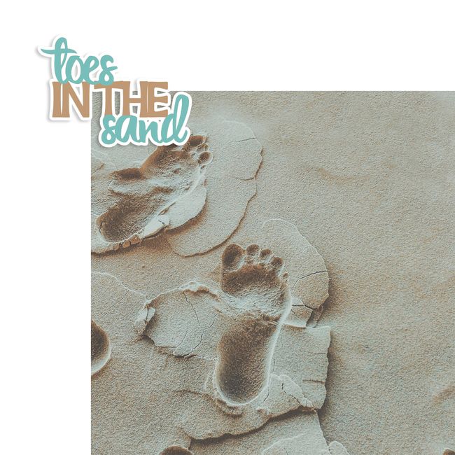 Toes in the sand 2 Piece Laser Die Cut Kit