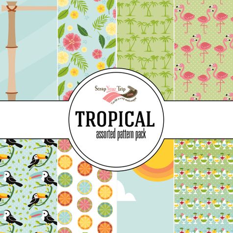 Tropical Assorted 12 x 12 Paper Pack