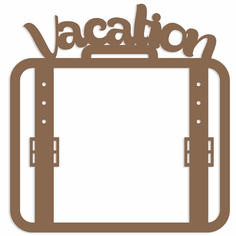 Vacation Luggage Overlay Laser Die Cut