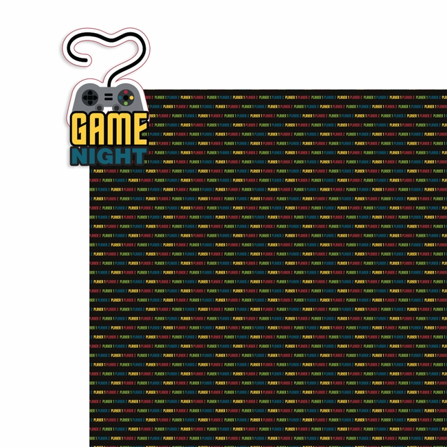 Video Games: Game Night 2 Piece Print and Cut Kit
