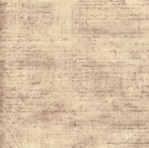 Vintage Script 12 x 12 Paper