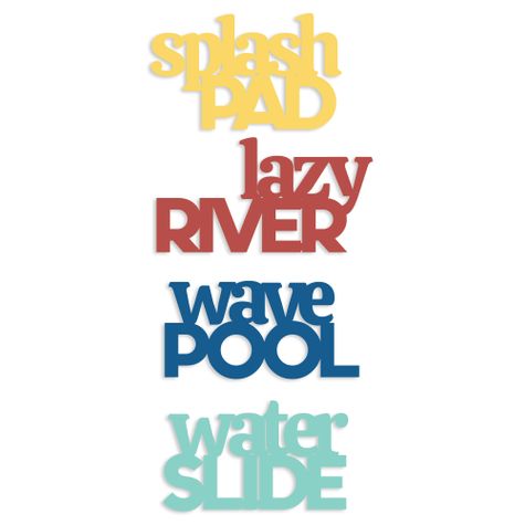 Water Park: Wave Pool Slide River Splash Embellishment pack