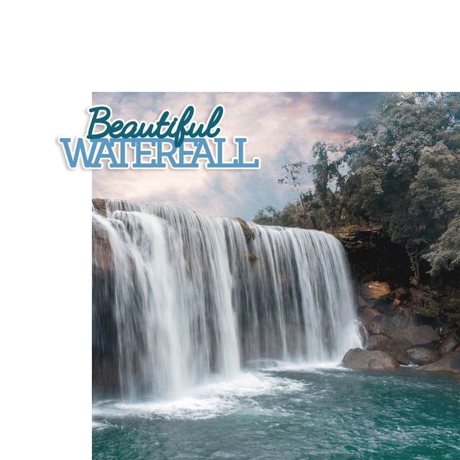 Waterfalls: Beautiful Waterfall 2 Piece Laser Die Cut Kit
