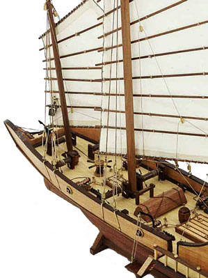 Red Dragon Chinese Junk Wood Model Boat Kit by Artesania Latina