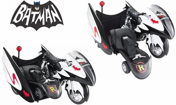 Batman 1966 TV Series Batcycle - Hot Wheels 1:12 Diecast Model P6923