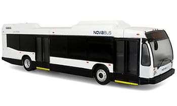 Iconic Replicas Nova Bus LFSD Bus Model, Blank White, 87-0502