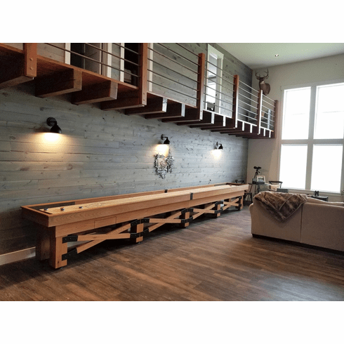 22 Foot Champion Rustic Shuffleboard Table | Champion Shuffleboard