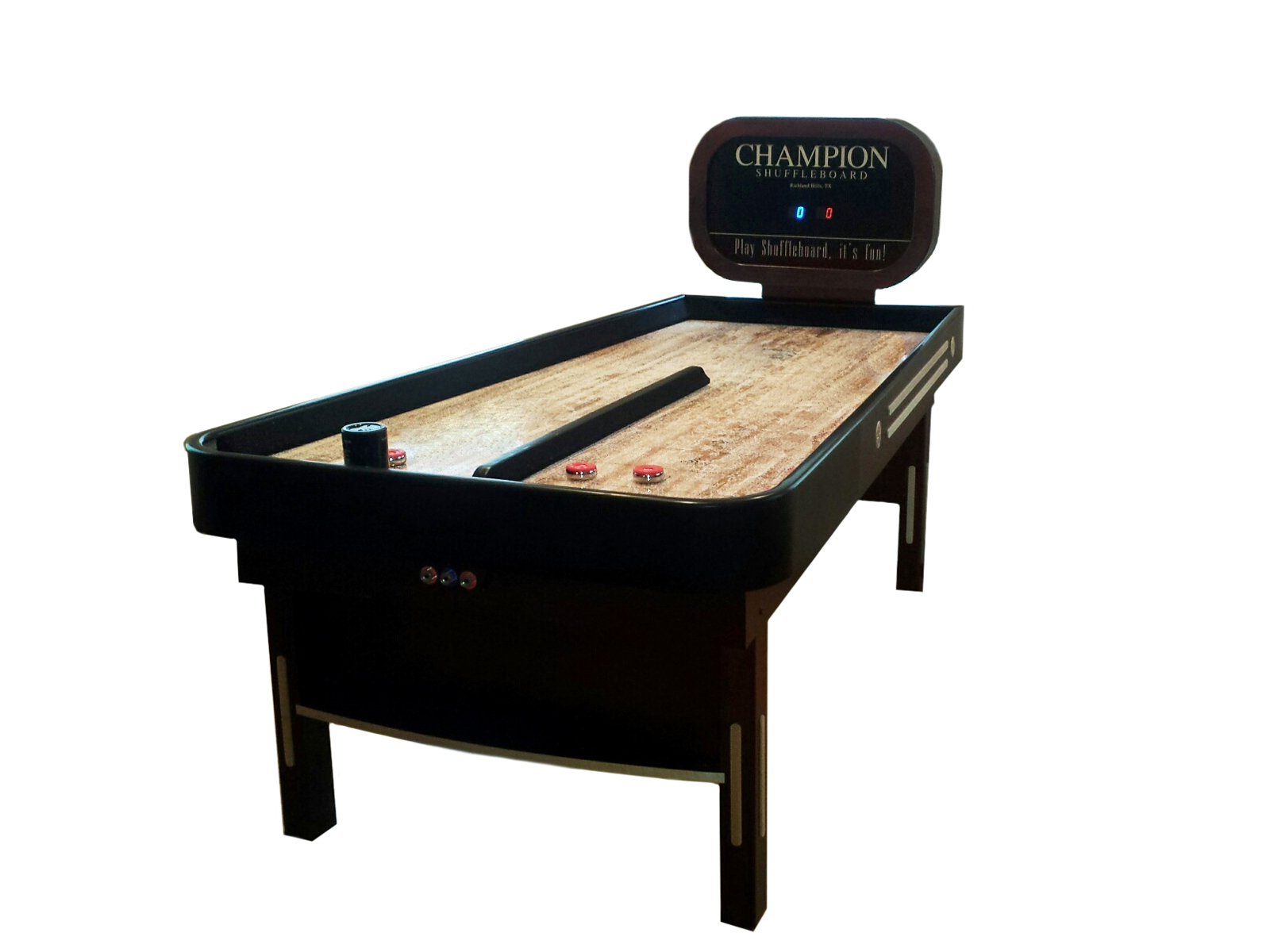 7 Foot Champion Bank Shot Shuffleboard Table | Champion Shuffleboard