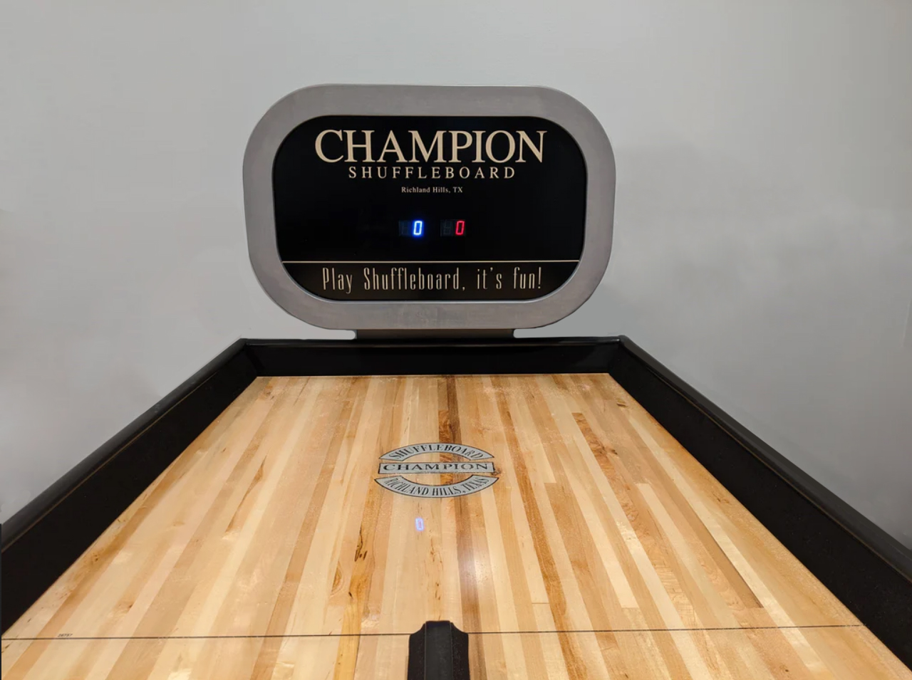 7 Foot Champion Bank Shot Shuffleboard Table | Champion Shuffleboard