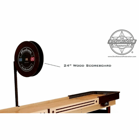 Hudson 18 Inch Round Electronic Shuffleboard Table Scoreboard