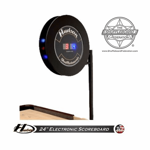 Hudson 18 Inch Round Electronic Shuffleboard Table Scoreboard