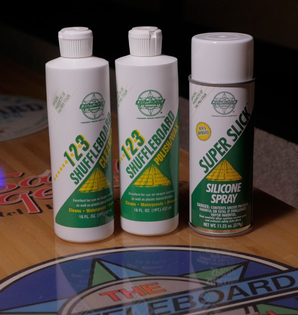 Shuffleboard Table Maintenance Products | Silicone Spray, Cleaner ...