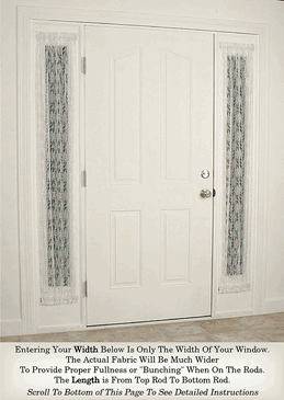 Sidelight Curtains - Any Size, Made-to-Order Sidelight Curtains and ...