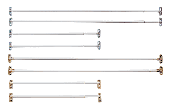 French Door (Door Panel Curtain) Sash-Rods. Extend 12 to 21 inches; 21 ...