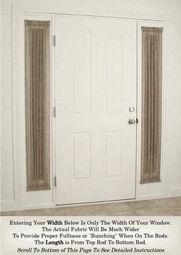 Sidelight Curtains - Any Size, Made-to-Order Sidelight Curtains and ...