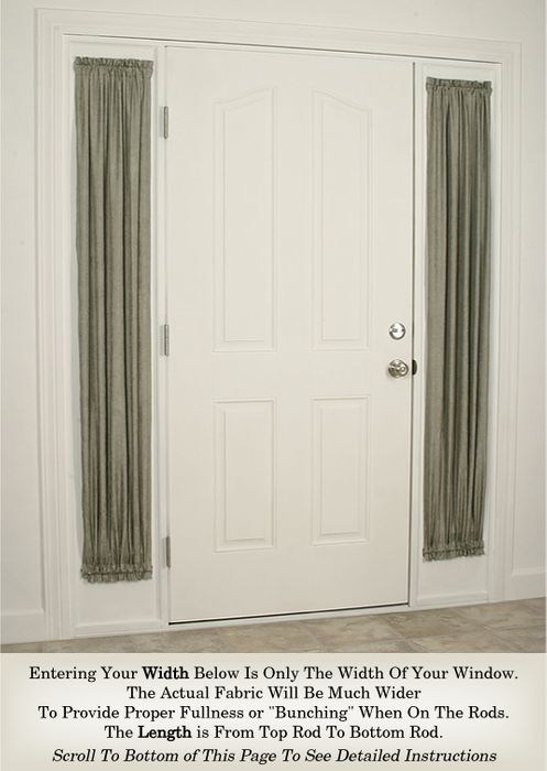 100% Linen Sidelight Curtain - 100% Privacy (Single Panel)
