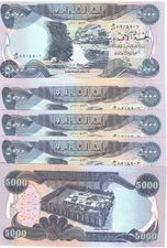 MINT HALF MILLION (100 x 5000) NEW IRAQI DINAR IRAQ IQD-CERTIFIED!