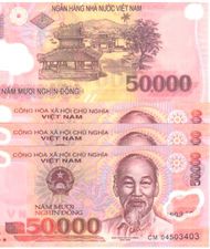 NEW VIETNAM 10 x 50000 = 500000 (HALF MILLION) DONG POLYMER VIETNAMESE ...