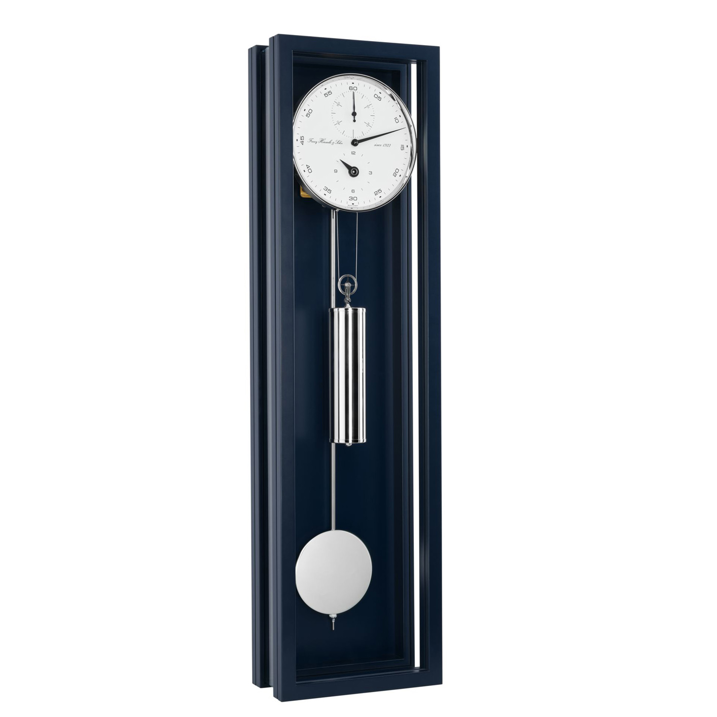 Emmett Blue Cable Driven Long Case Wall Clock by Hermle - Hermle