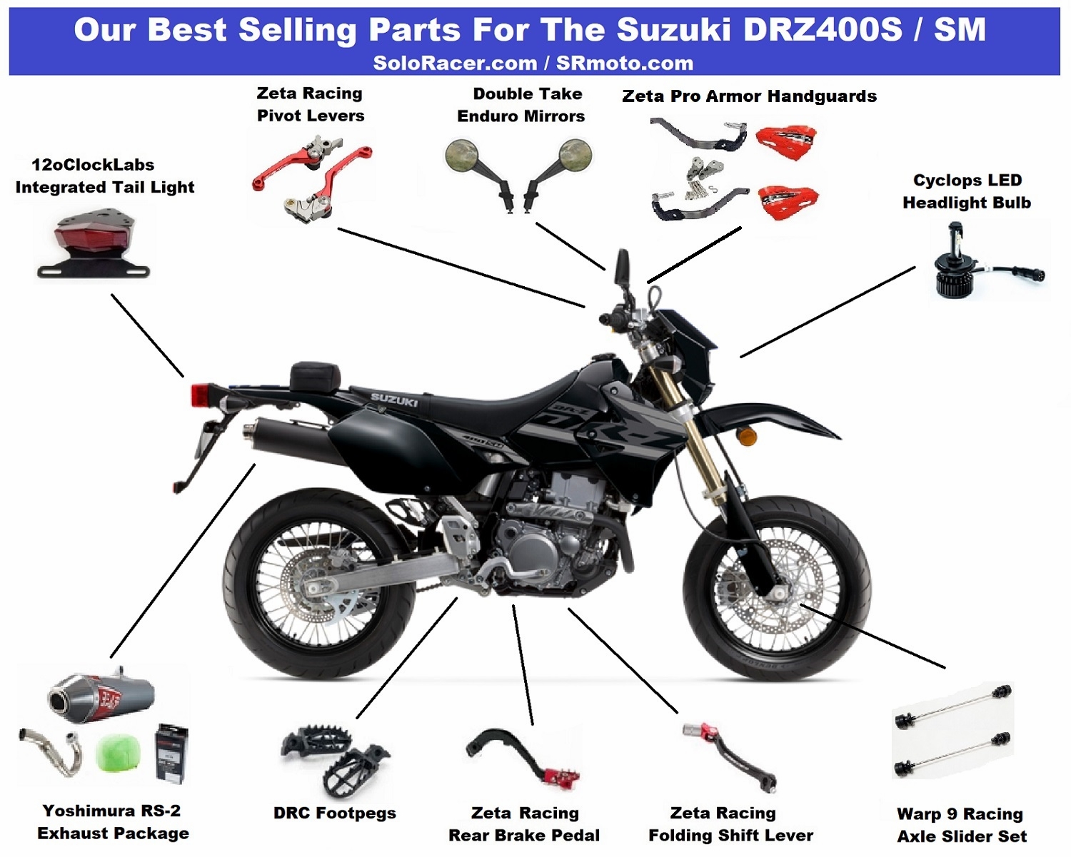 Best Selling Parts For The Suzuki DRZ400S / DRZ400SM